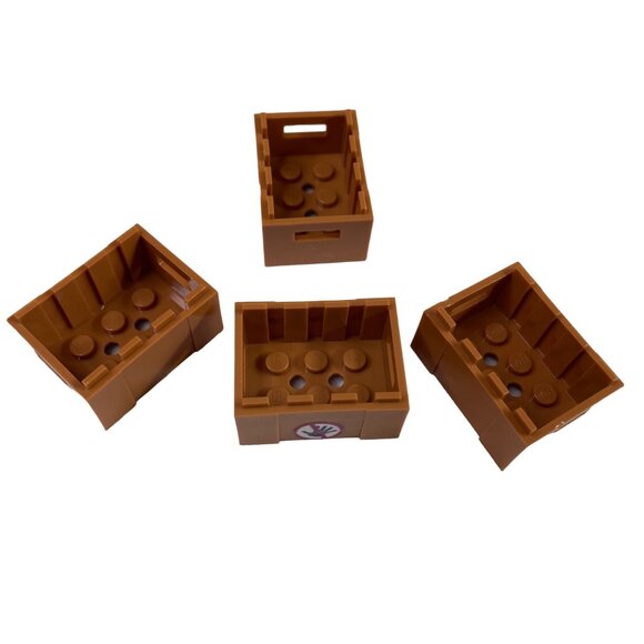 Lego | Toys | Lego Brown Container Crate With Handholds 350 3 X 4 X 1 ...